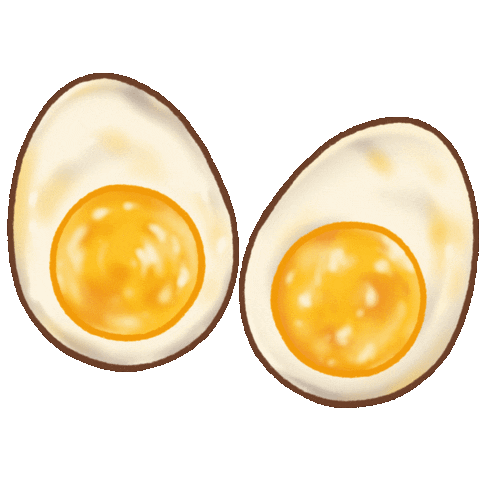 Boiled Egg Food Sticker by jarimar for iOS & Android | GIPHY