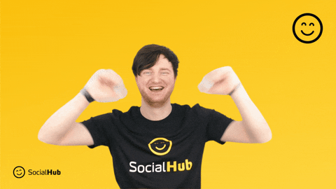 Happy Joy GIF by SocialHub - Find & Share on GIPHY