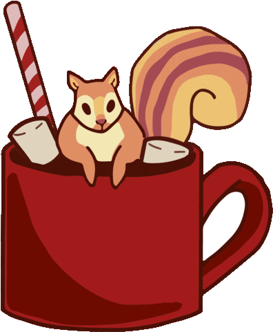 Squirrel Drinking Coffee Gif