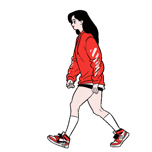 Girl Walking Gif