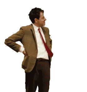 Mr Bean Waiting Sticker by Baruch Geuze for iOS & Android | GIPHY