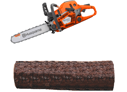 Chainsaw Logging Sticker by Husqvarna USA for iOS & Android | GIPHY