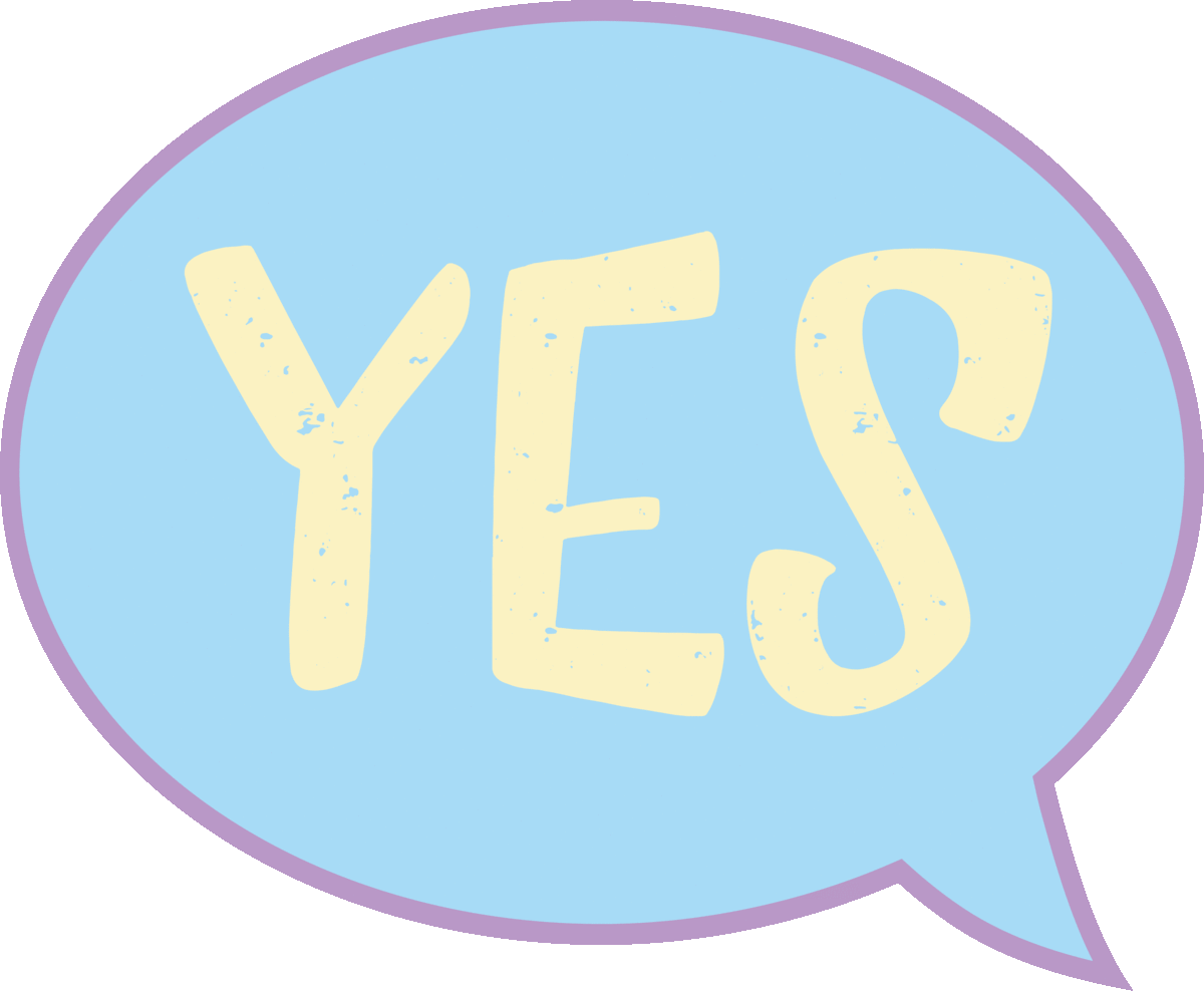 Sign Yes Sticker by ANA MARIA SAAD for iOS & Android | GIPHY