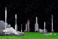 Rocket Ship Taking Off Gif