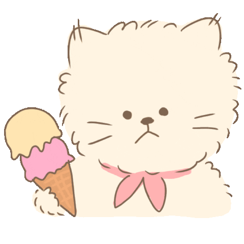 Ice Cream Cat Sticker for iOS & Android | GIPHY