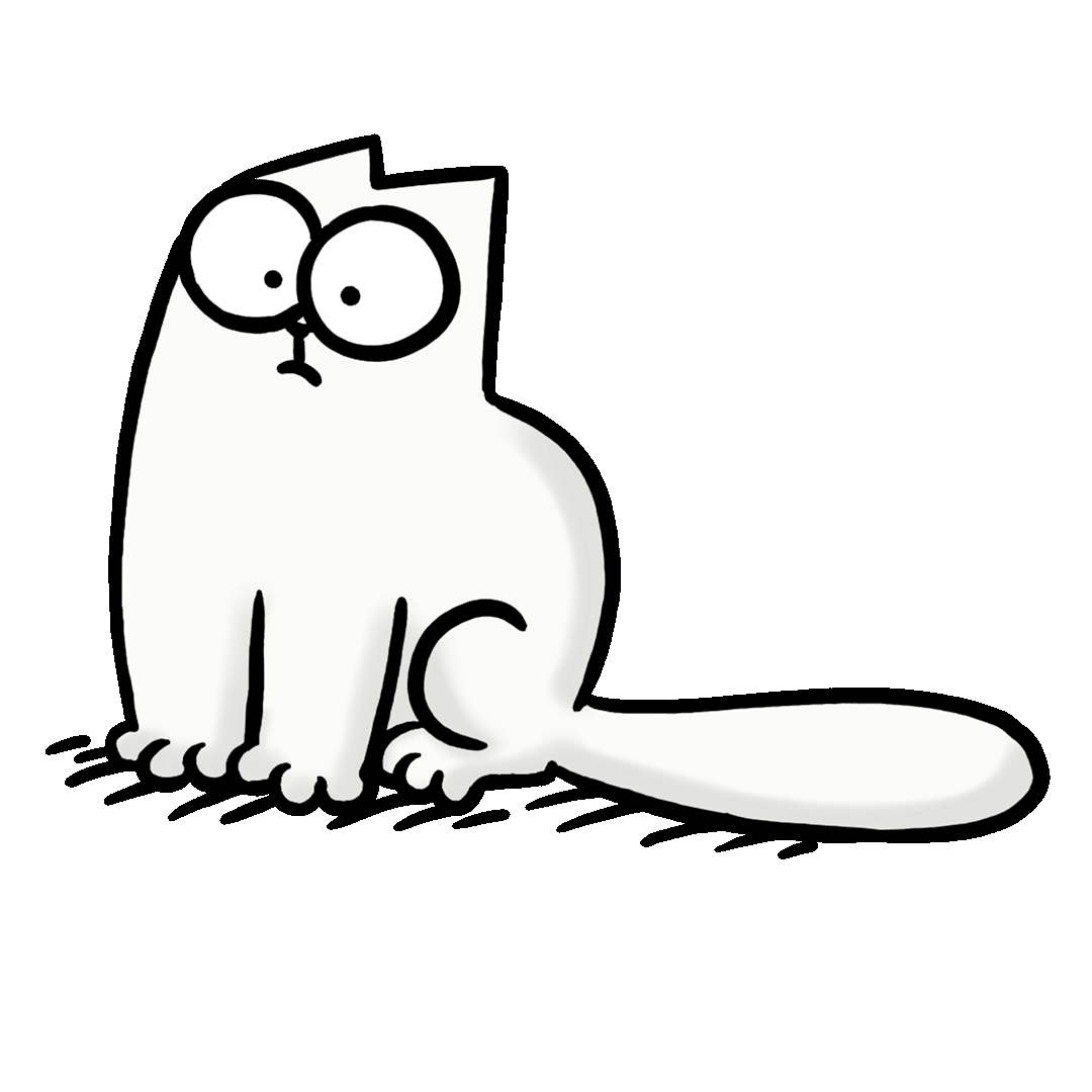 Meh Cat Tongue Sticker by Simon's Cat for iOS & Android | GIPHY