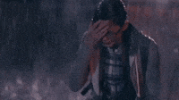 Guy Crying In Rain Gif