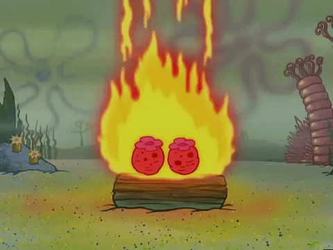 Spongebob Campfire Gif