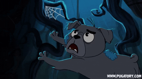 Scared Puppy GIF by Pugatory - Find & Share on GIPHY