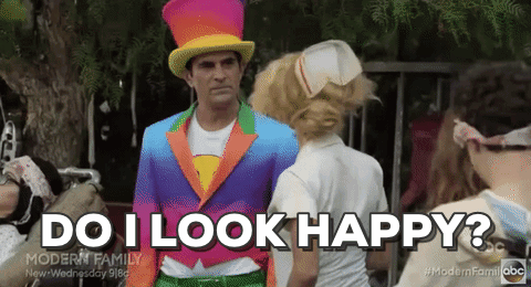 Do I Look Happy GIFs - Get the best GIF on GIPHY