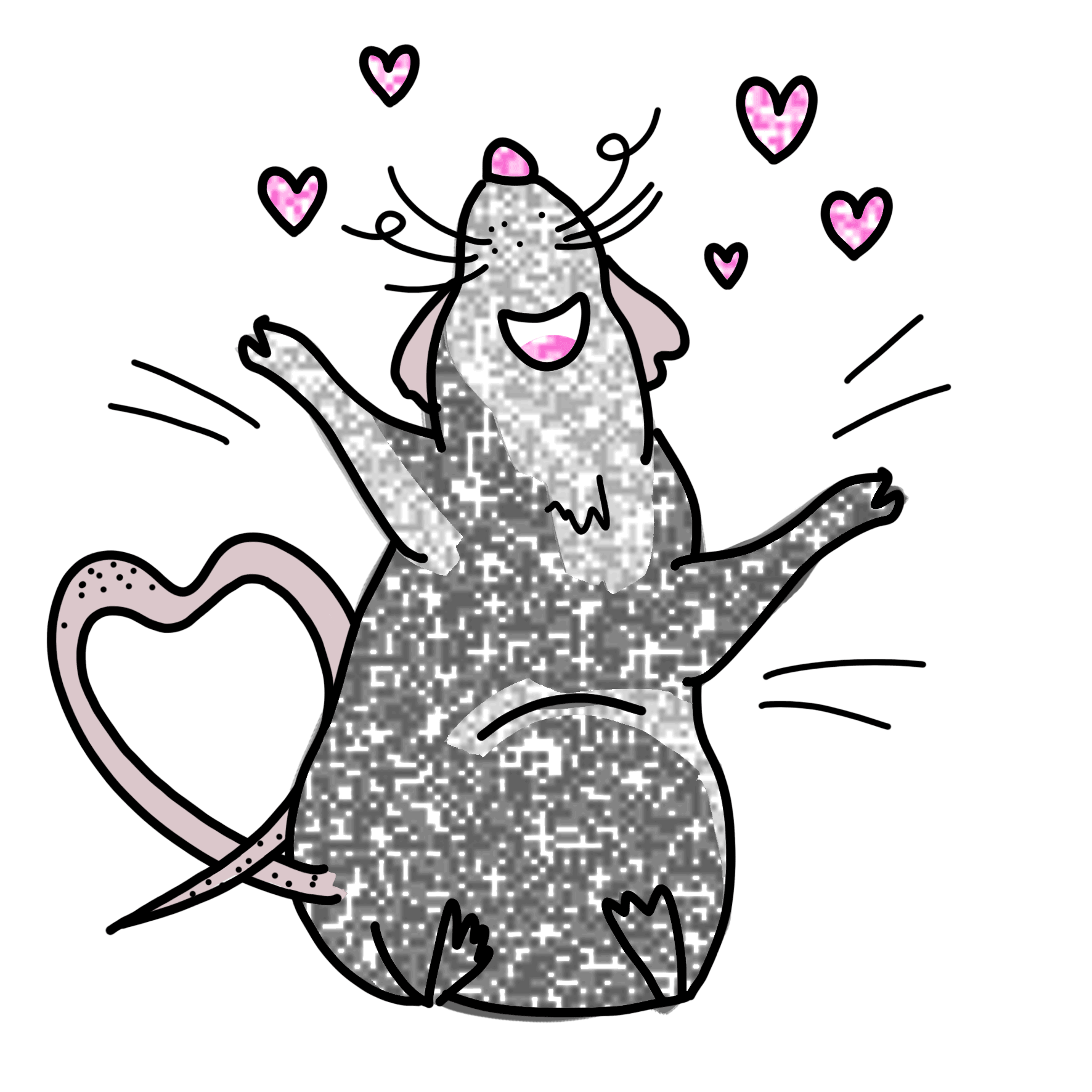 I Love You Rat Sticker by Ivo Adventures for iOS & Android | GIPHY