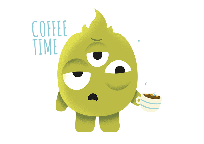 Coffee Monster Sticker for iOS & Android | GIPHY