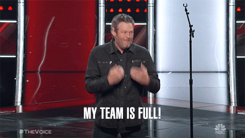 My Team Is Full GIF by The Voice - Find & Share on GIPHY