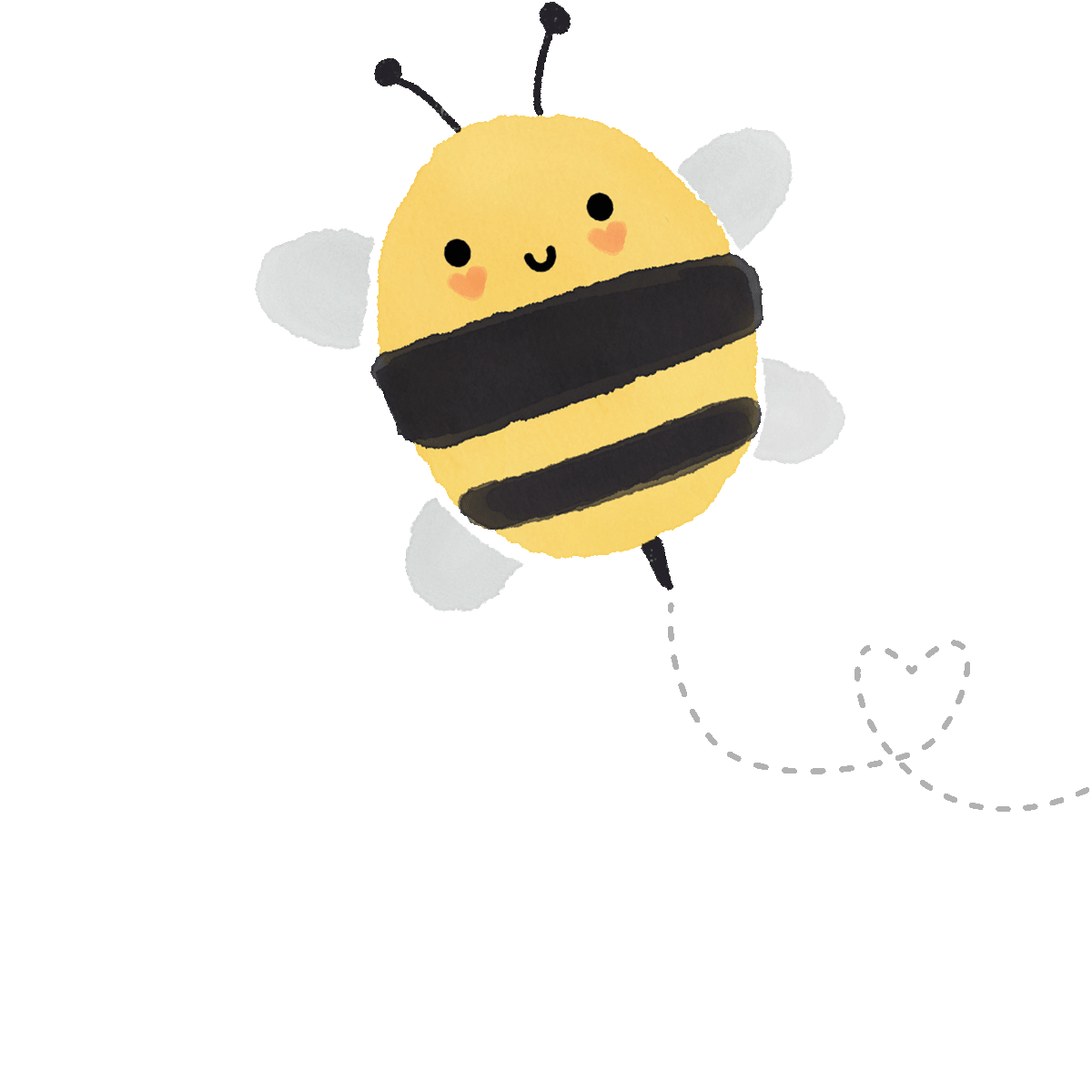 Happy Bee Sticker by Kawanimals for iOS & Android | GIPHY