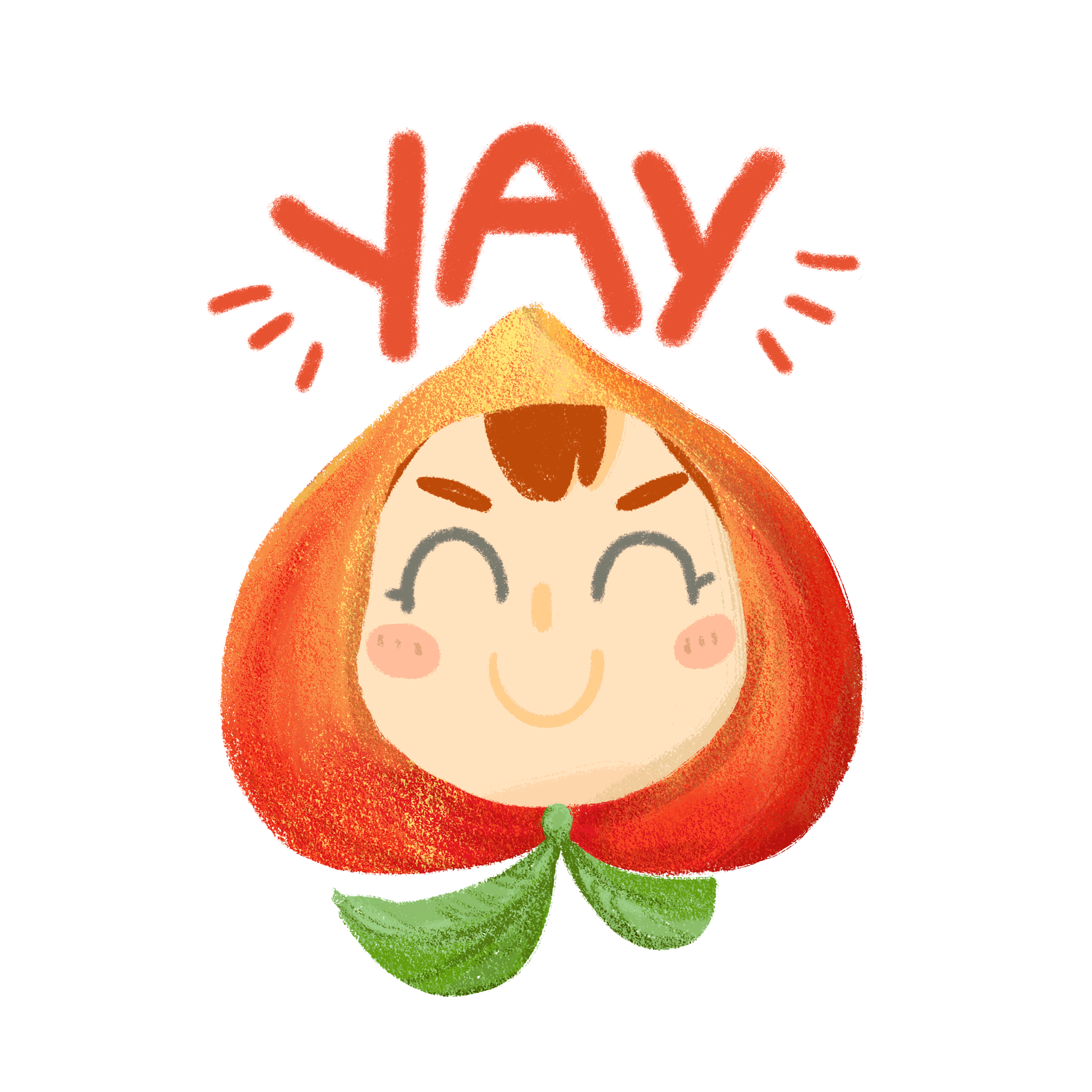 Happy Peach Sticker by momotardo for iOS & Android | GIPHY