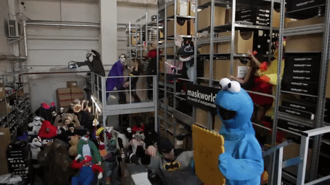 Cookie Monster Dancing GIF by maskworld.com - Find & Share on GIPHY