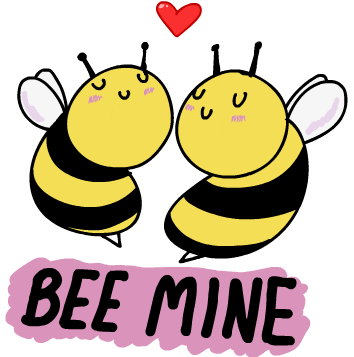 Cartoon Honey Bee Love