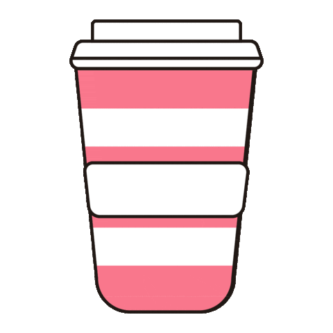 Pink Coffee Sticker by Cascar Studio for iOS & Android | GIPHY