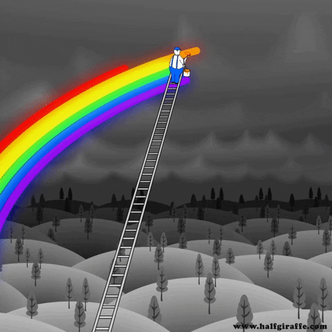 Rainbow Decorator GIF by William Garratt - Find & Share on GIPHY