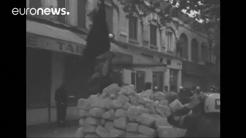 Barricade Mai 68 GIF by euronews - Find & Share on GIPHY