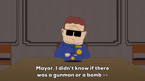 Officer Barbrady Speaking GIF by South Park - Find & Share on GIPHY
