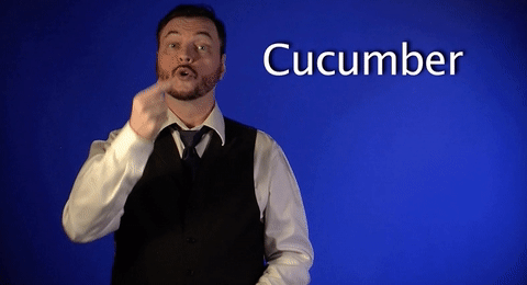 Sign Language Cucumber GIF by Sign with Robert - Find & Share on GIPHY