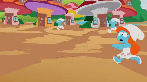 Smurfs Running GIF by South Park - Find & Share on GIPHY