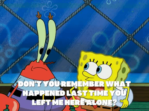 Alone Gif Spongebob