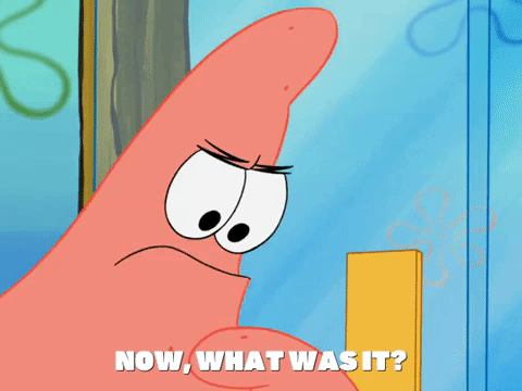 Patrick Star Thinking Gif