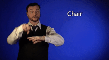 Sign Language Chair GIF by Sign with Robert - Find & Share on GIPHY