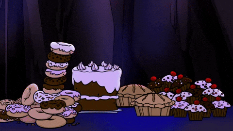 Cake Eat GIF by Atomic Puppet - Find & Share on GIPHY