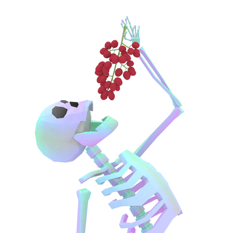Skeleton Grapes GIF by jjjjjohn - Find & Share on GIPHY