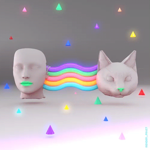 Cat Art GIF by renderfruit - Find & Share on GIPHY