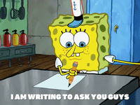 Spongebob Writing Gif