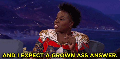 Answer Me Leslie Jones GIF by Team Coco - Find & Share on GIPHY