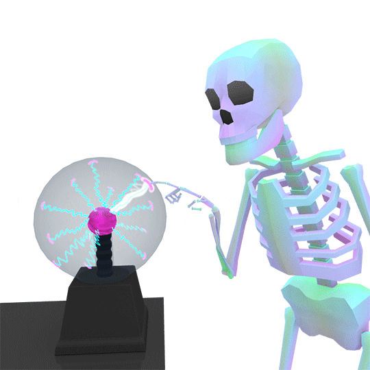Transparent Skeleton Gif