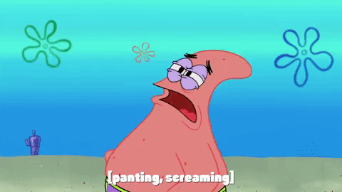 Patrick Star Screaming Gif