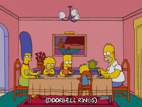 Simpsons Dinner Interrupted GIFs - Get the best GIF on GIPHY