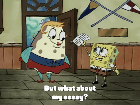Spongebob Writing Gif