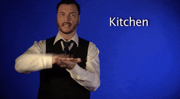 Sign Language Kitchen GIF by Sign with Robert - Find & Share on GIPHY