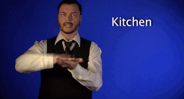Sign Language Kitchen GIF by Sign with Robert - Find & Share on GIPHY