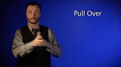 Pull Over Sign Language GIF by Sign with Robert - Find & Share on GIPHY
