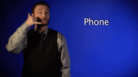 Sign Language Phone GIF by Sign with Robert - Find & Share on GIPHY
