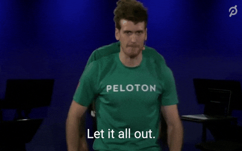 Let It All Out GIF by Peloton - Find & Share on GIPHY
