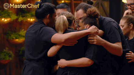 Group Hug Team GIF by MasterChefAU - Find & Share on GIPHY