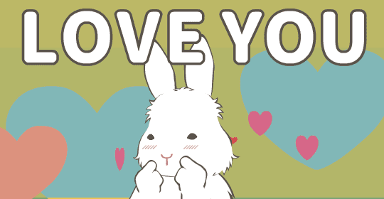I Love You Rabbit GIF by kesanitw - Find & Share on GIPHY