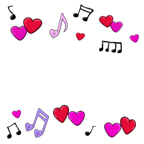 Music Love Hearts Sticker by Cascade Method for iOS & Android | GIPHY