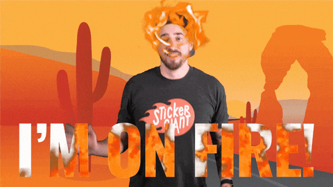 Flaming On Fire Gif By Sticker - Find & Share on GIPHY