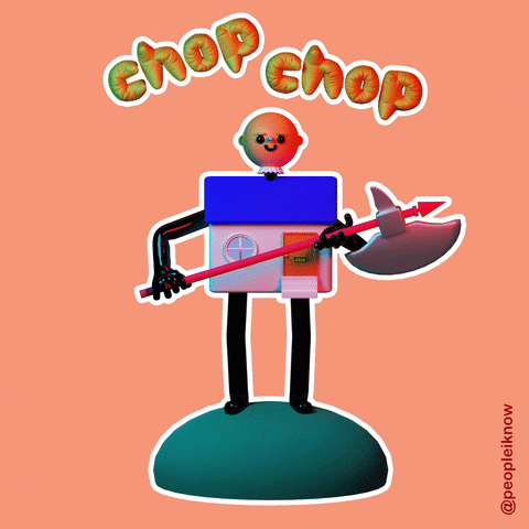 Chopping Hurry Up GIF by Timothy Winchester - Find & Share on GIPHY