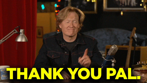Pal Thank You GIF by Team Coco - Find & Share on GIPHY